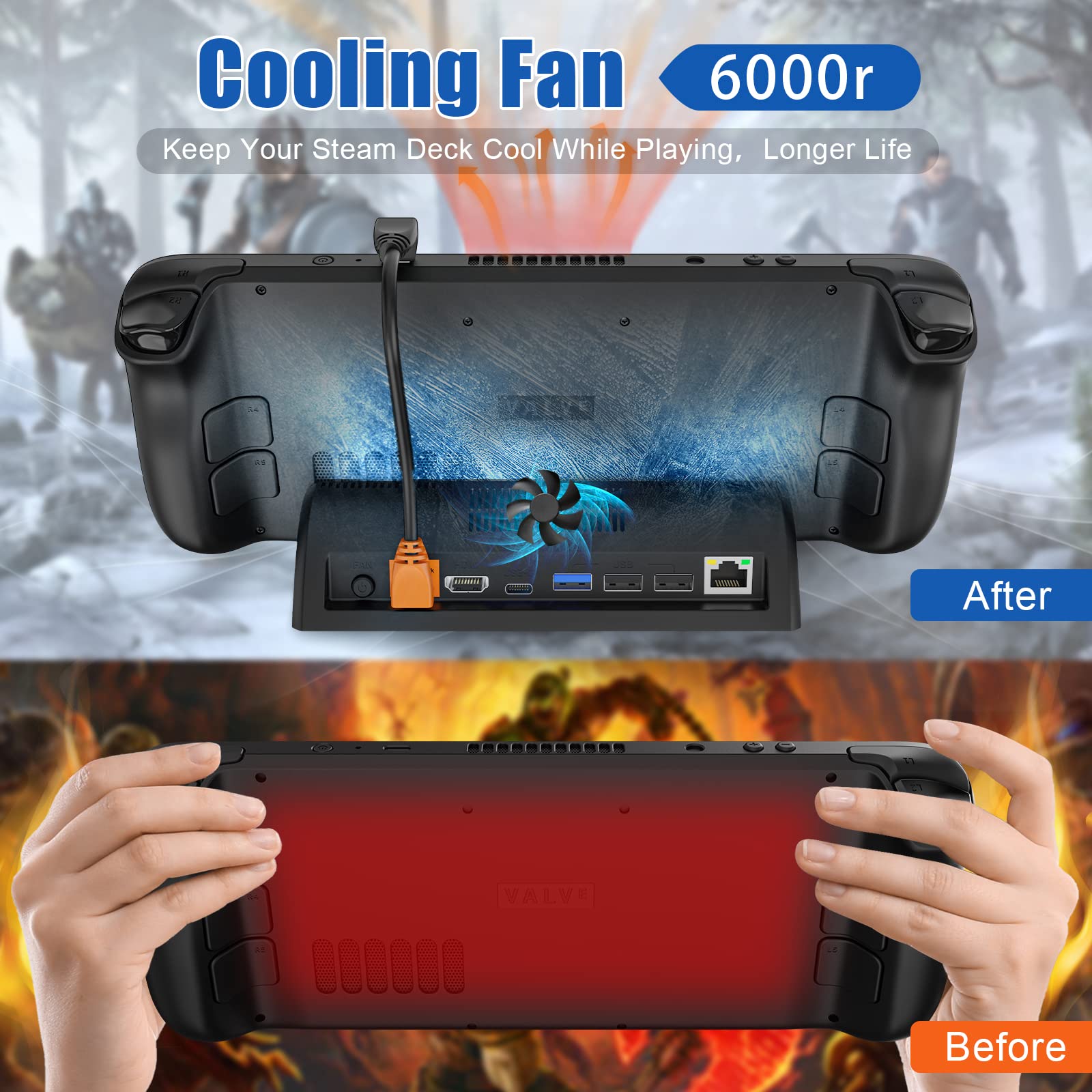 Snapklik.com : RuntoGOL TV Docking Station For Steam Deck And Steam ...