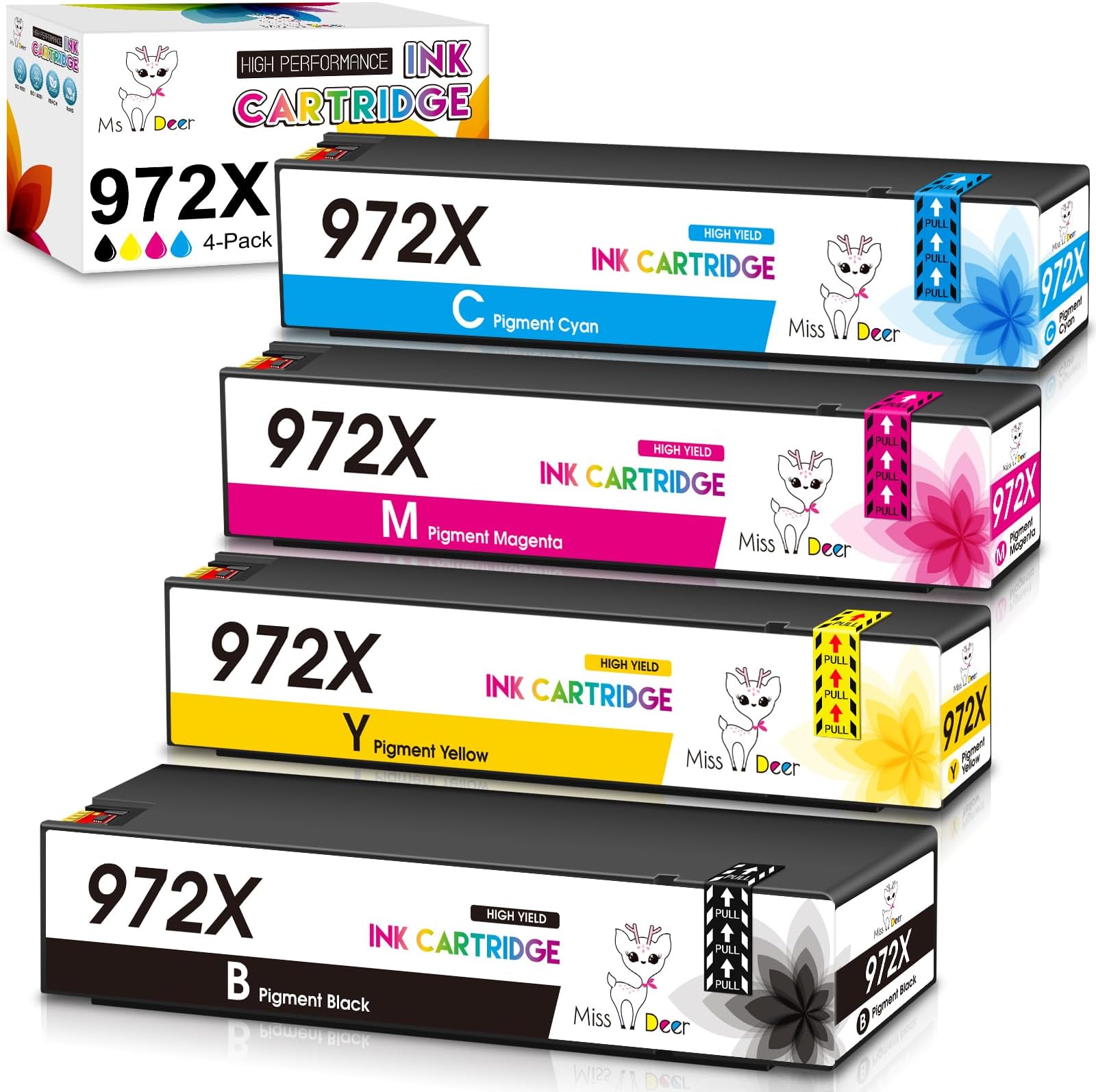 Amazon.com: 972X Ink Cartridges Remanufactured for HP 972x Ink ...
