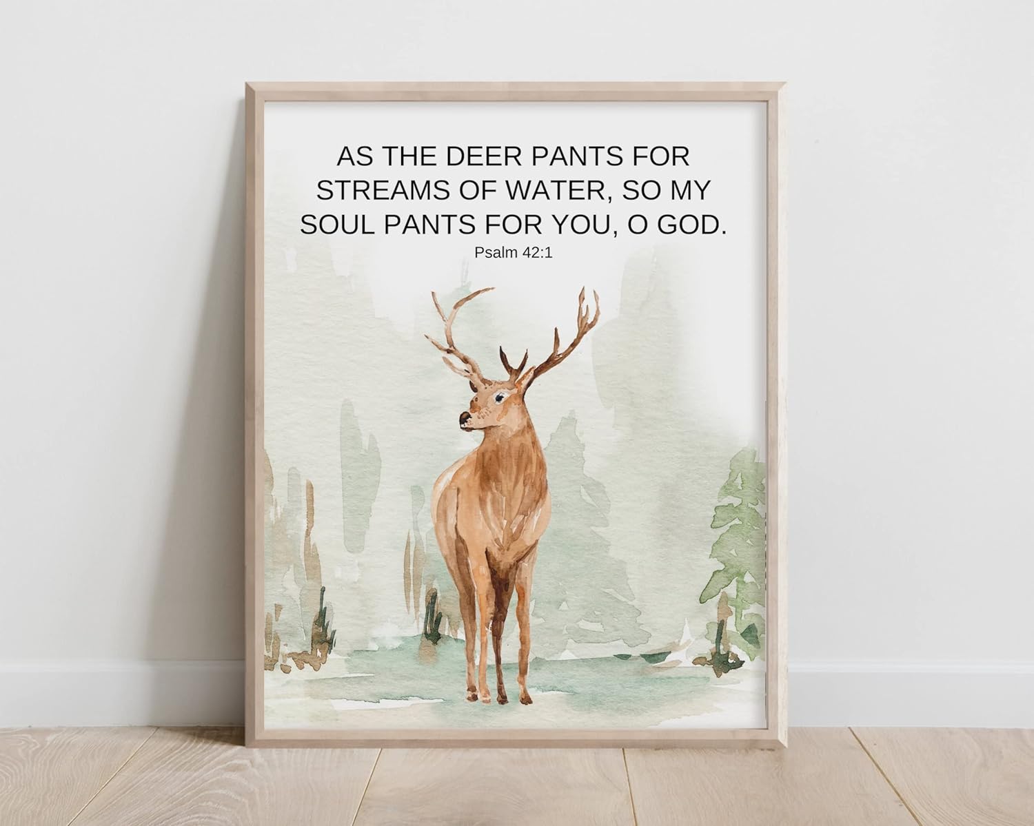 Amazon.com: Psalm 42:1 Print, Bible Verse Wall Print, Christian Poster ...