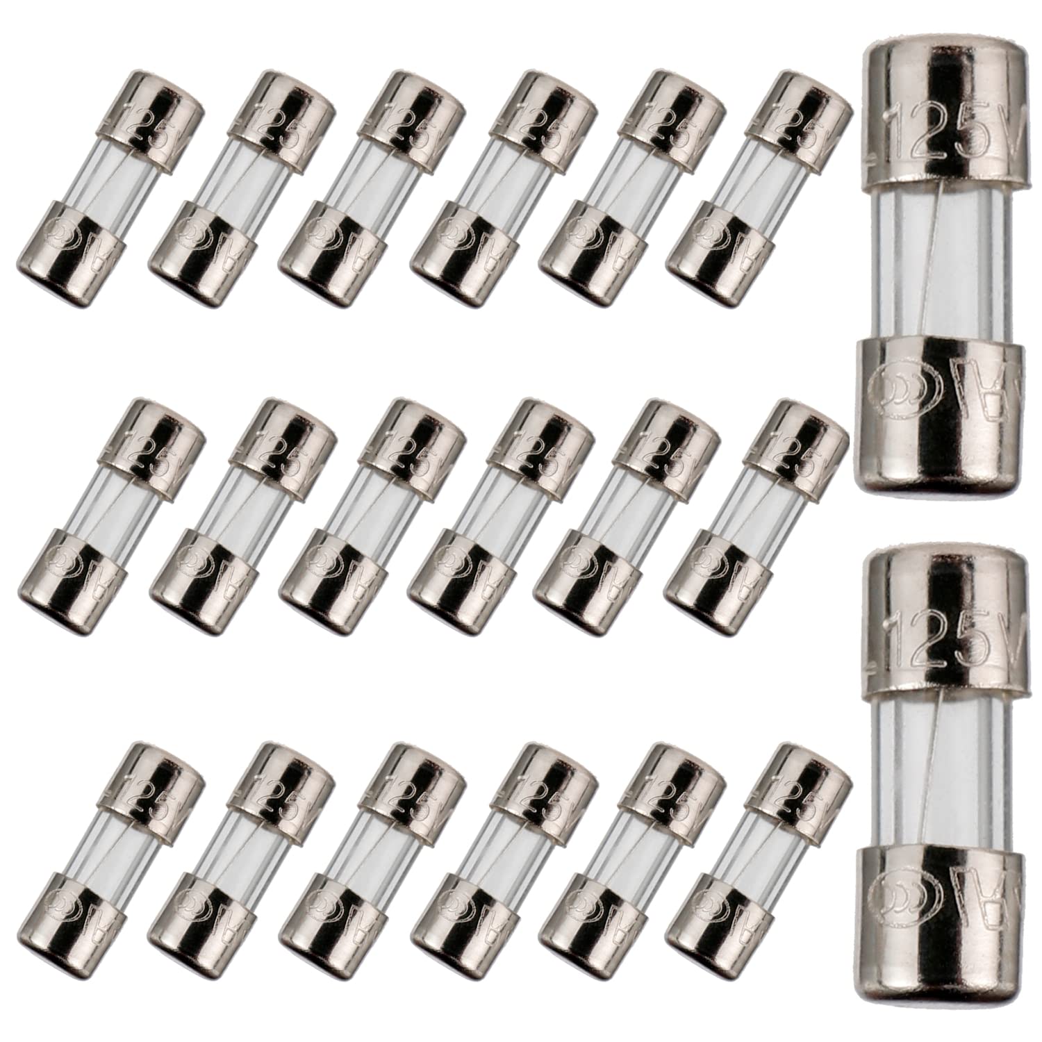 BOJACK Mini Fuse 3.6x10mm 3A 3amp 125V 0.14x0.39 Inch F3AL125V Fast ...