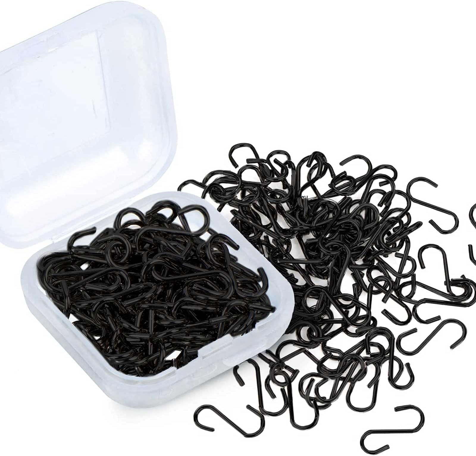 Amazon.com: Shappy 200 Pieces 0.55 Inch Mini S Hooks Connectors Metal S ...