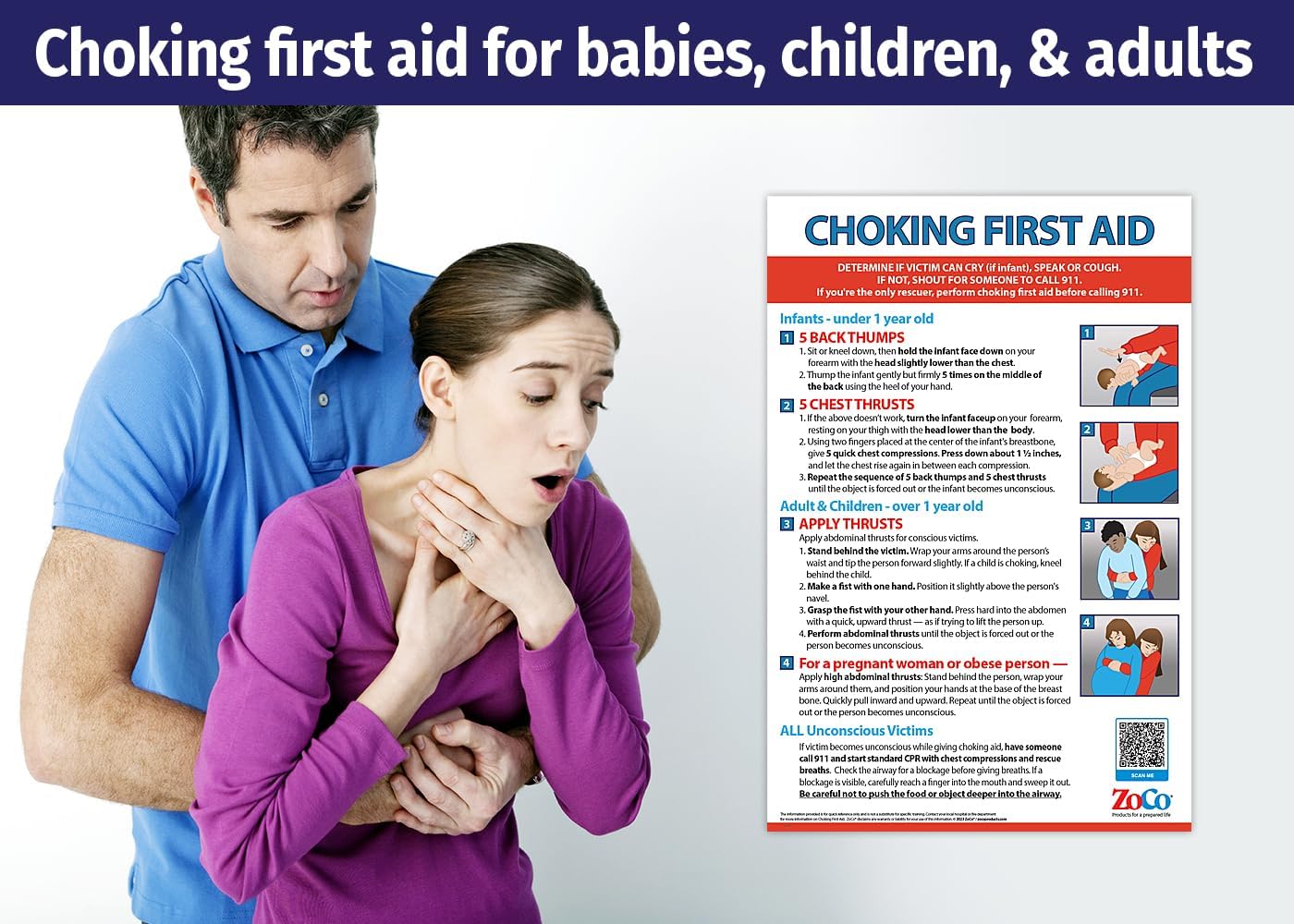 Laminated Choking Poster - First Aid Guide for Australia | Ubuy
