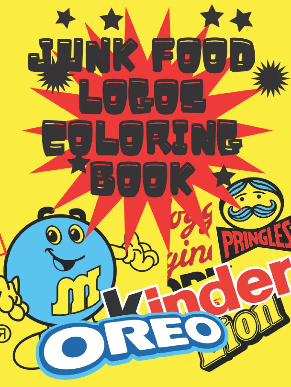 Buy Junk food logos coloring book: Snacks, drinks & chocolate brand ...