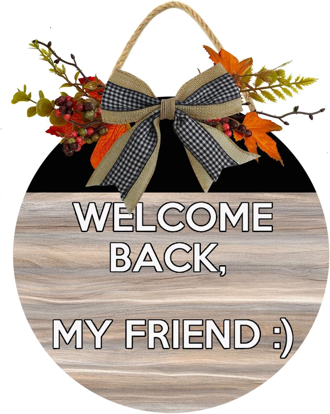 Amazon.com : KPSheng Sign, Welcome Back My Friend Sign,Rustic Wooden ...