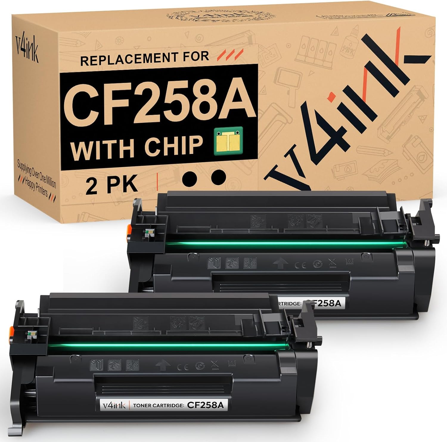 Toner Compatibile Hp Cf258a 58a Per Laserjet Pro M404 M428 2 Toner ...