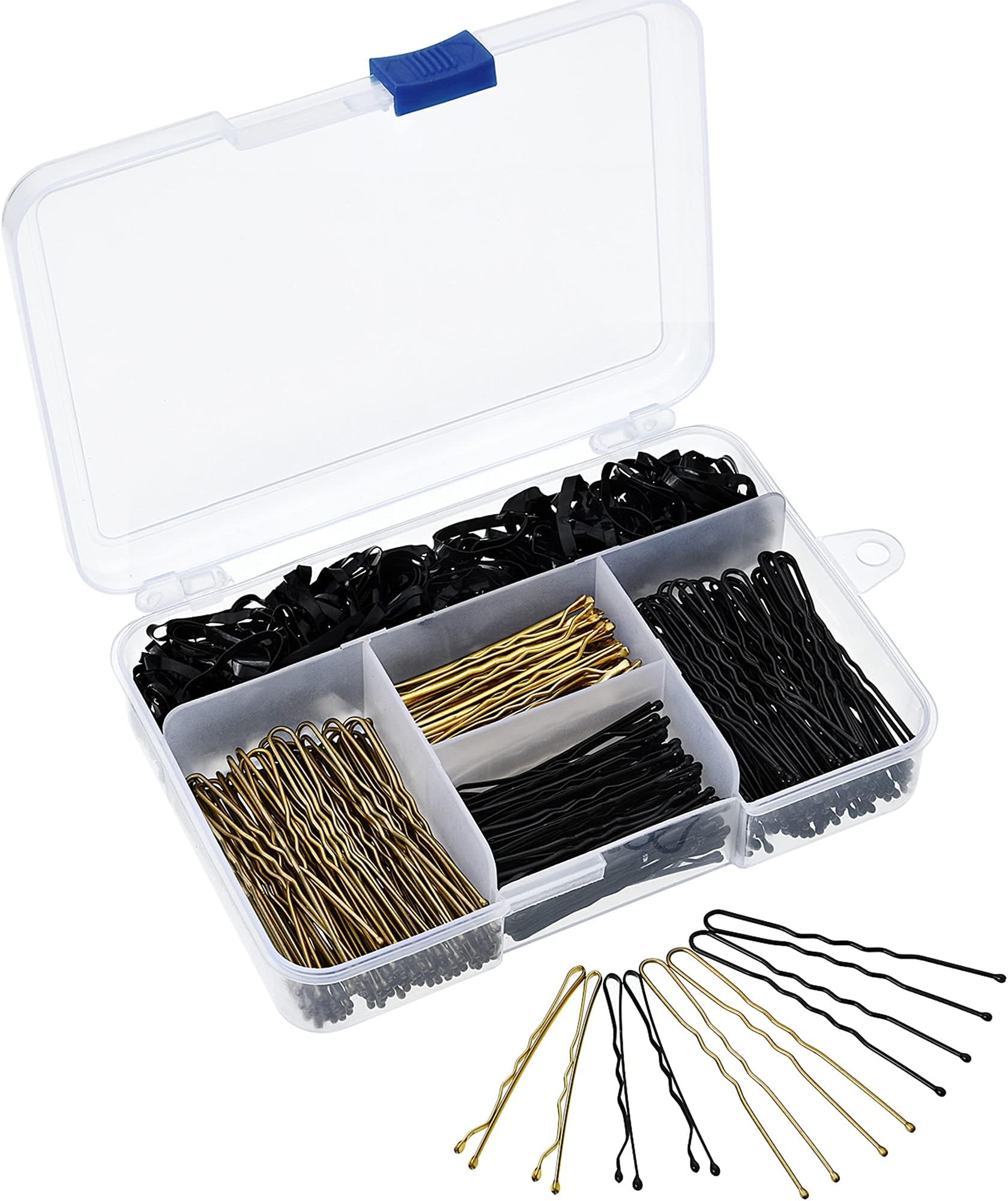 Amazon.com : Hicarer 300 Pcs Hair Pins Set Including 100 Pcs Bobby Pins ...