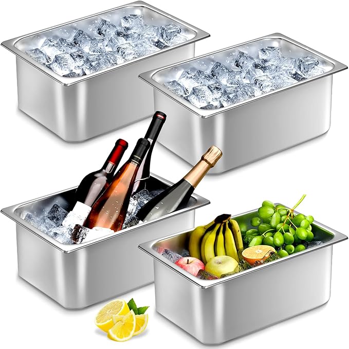 Amazon.com: meekoo 4 Pack Ice Buckets for Freezer Wine Beer Champagne ...