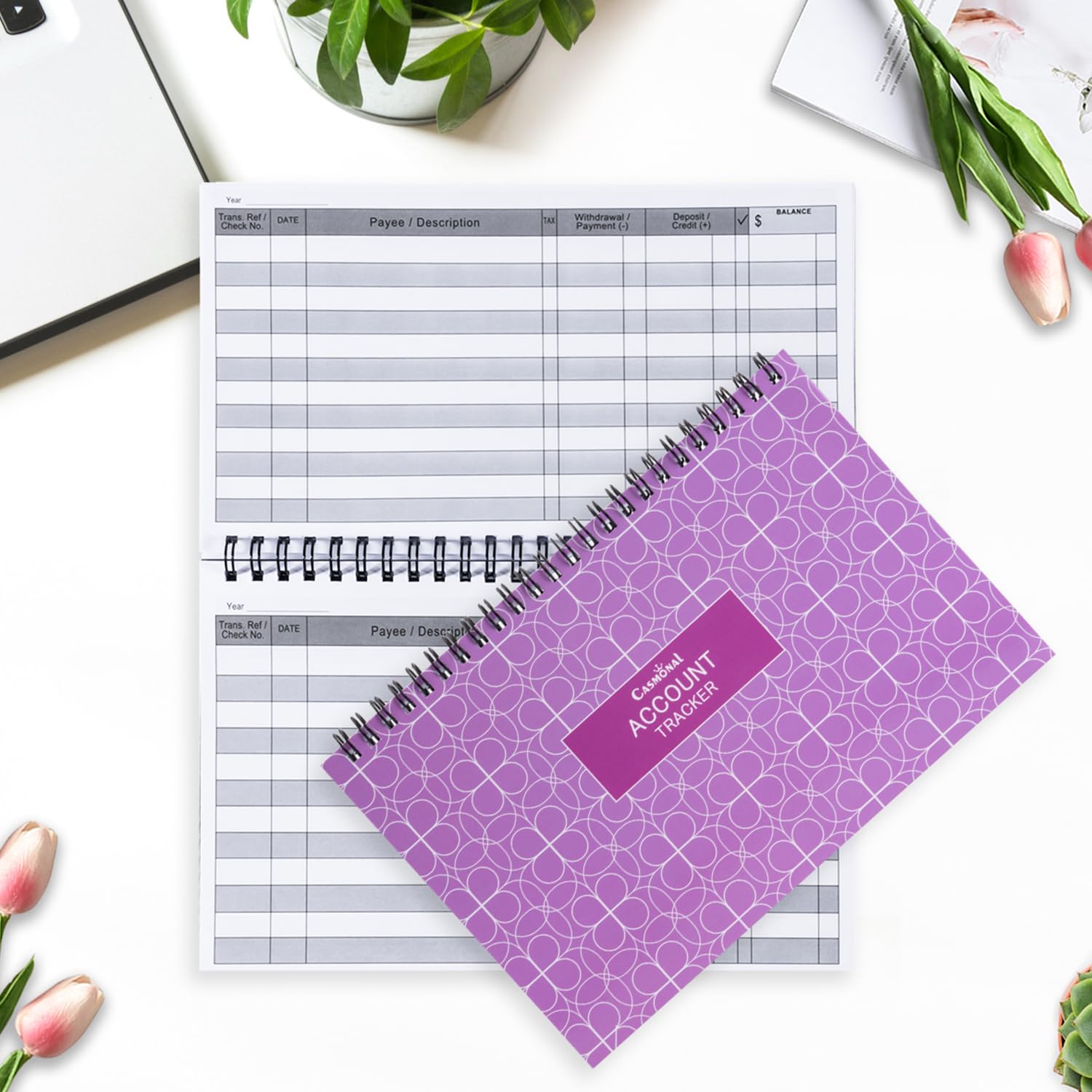 Snapklik.com : A5 Big Check Registers For Personal Checkbook, Checkbook ...
