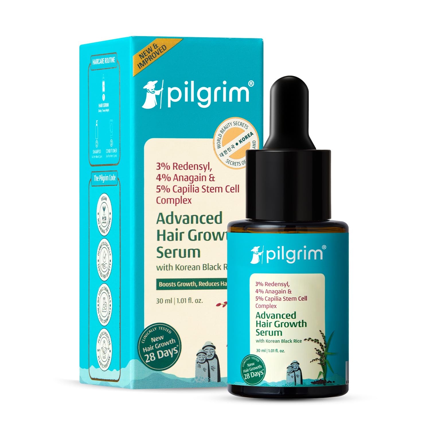 Amazon.com : Pilgrim Advanced Hair Growth Serum with Redensyl 3% ...