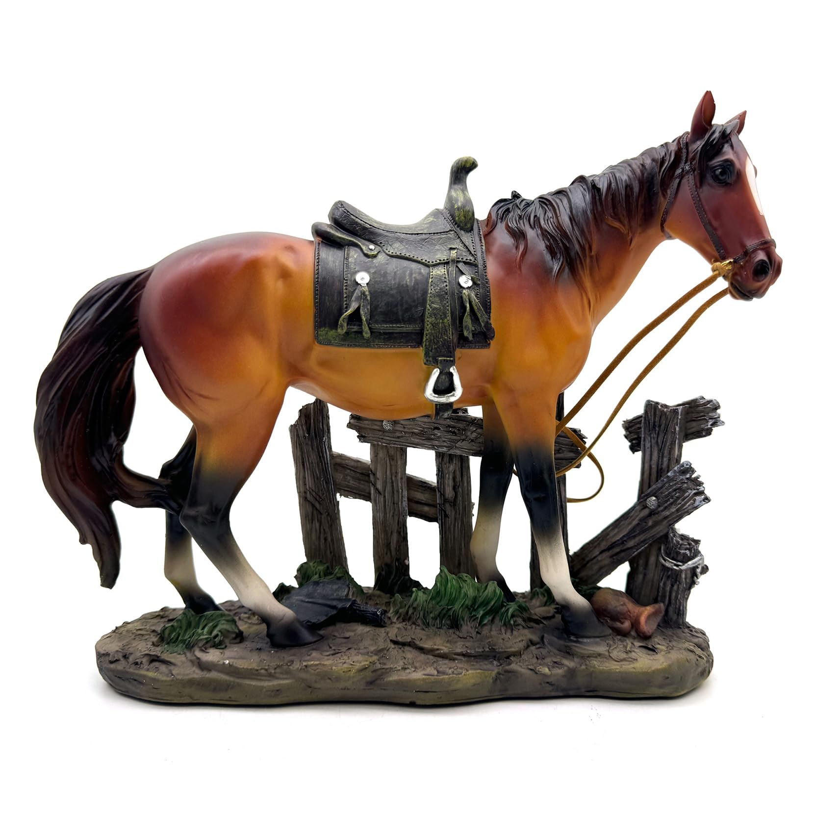 SHTWX 10 INCH Horse Statue Figurine Sculpture Resin Collectible Gifts ...