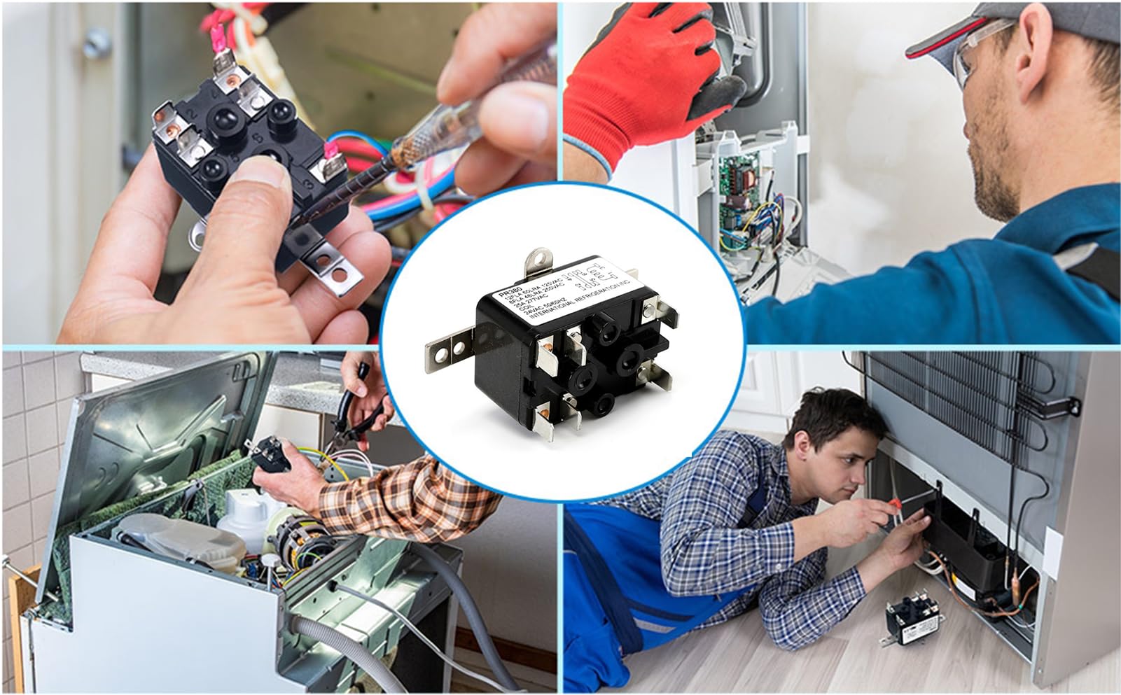 Snapklik.com : 24V Fan Relay, 90-380 AC Fan Relay AC Switch SPST ...