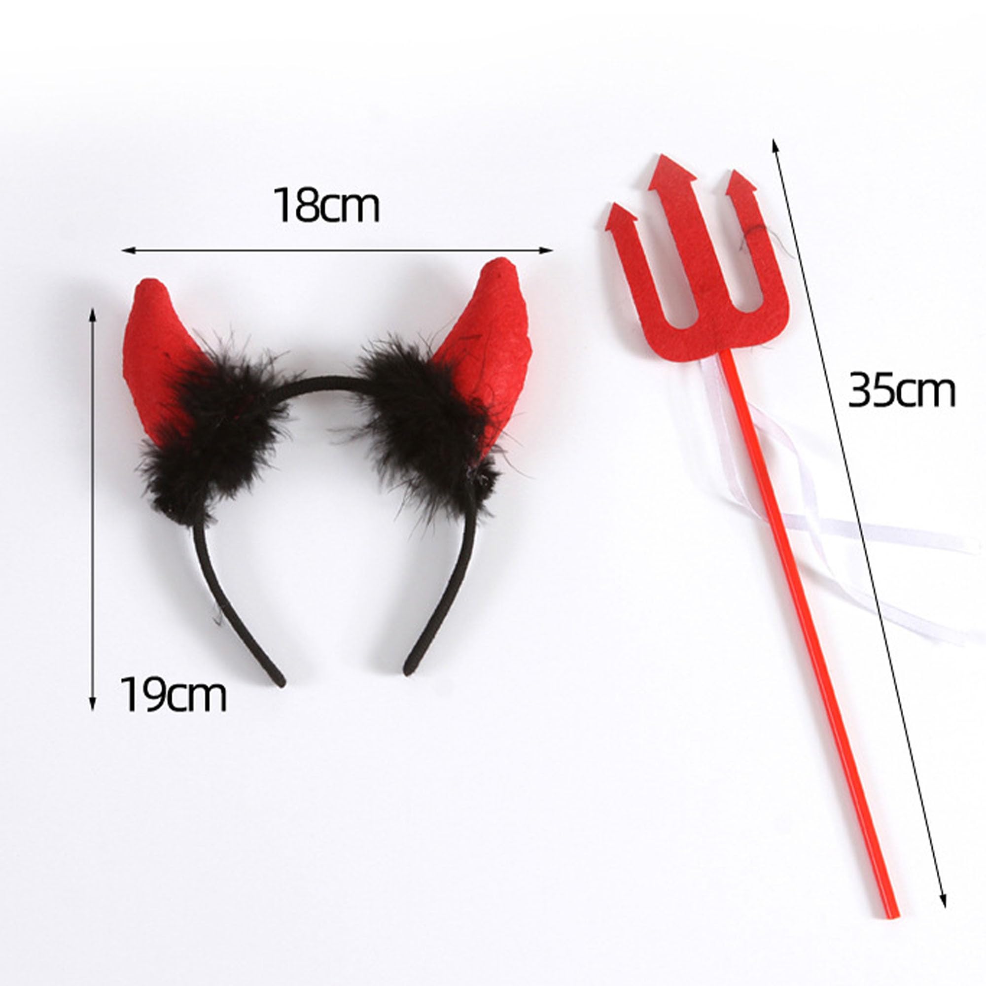 MZSX Halloween wings, black angel wings, devil horns, devil fork ...