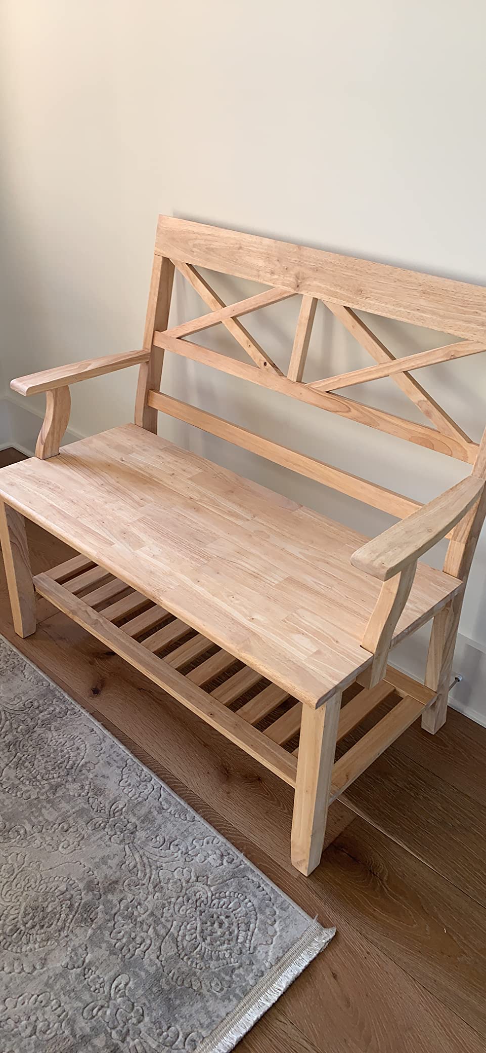 Amazon.com: International Concepts Double X- Back Bench, Unfinished ...