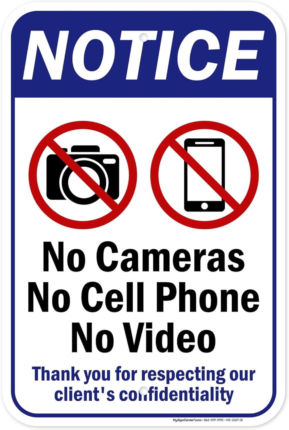 Amazon.com: No Camera No Cell Phone No Video Thank You For Respecting ...