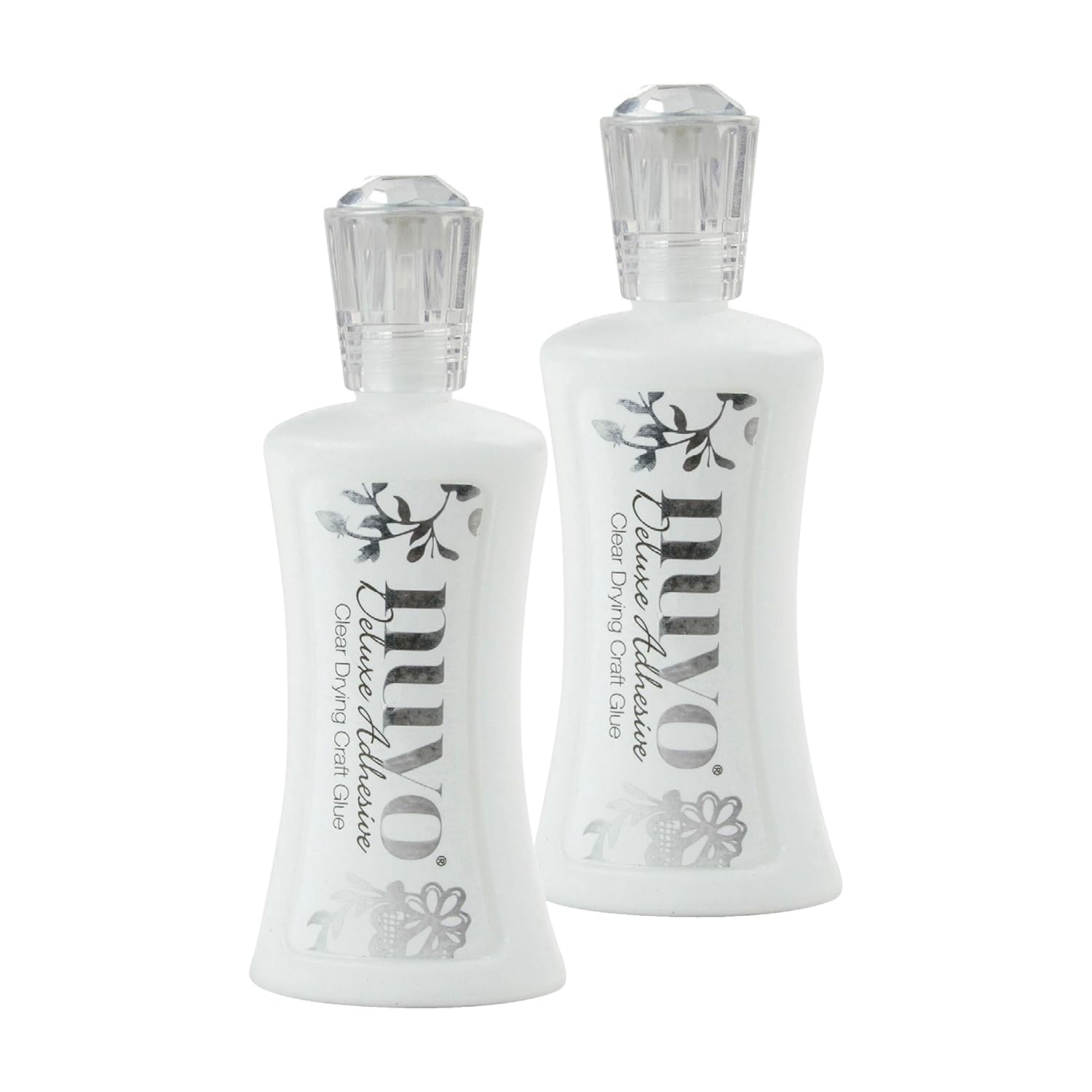 Nuvo Deluxe Adhesive - Silky White Water-Based Glue - Dries Crystal ...