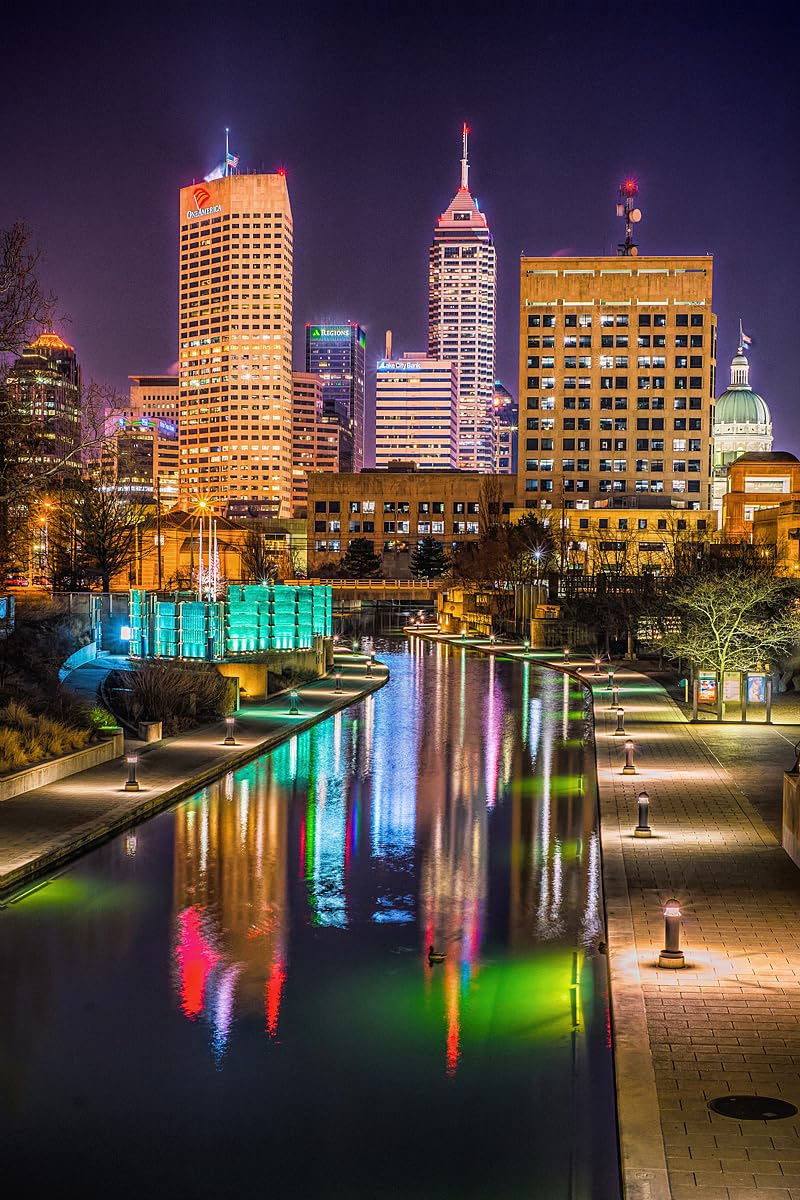 Downtown Indianapolis Skyline Premium Photo | Downtown Indianapolis
