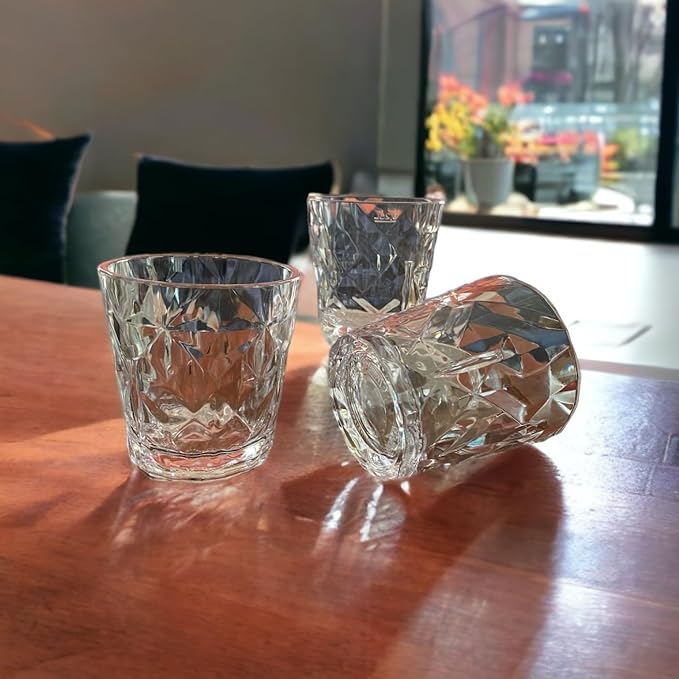 Amazon.com | Rubikap Unbreakable Tumblers Clear 8 oz Set of 3 Shatter ...