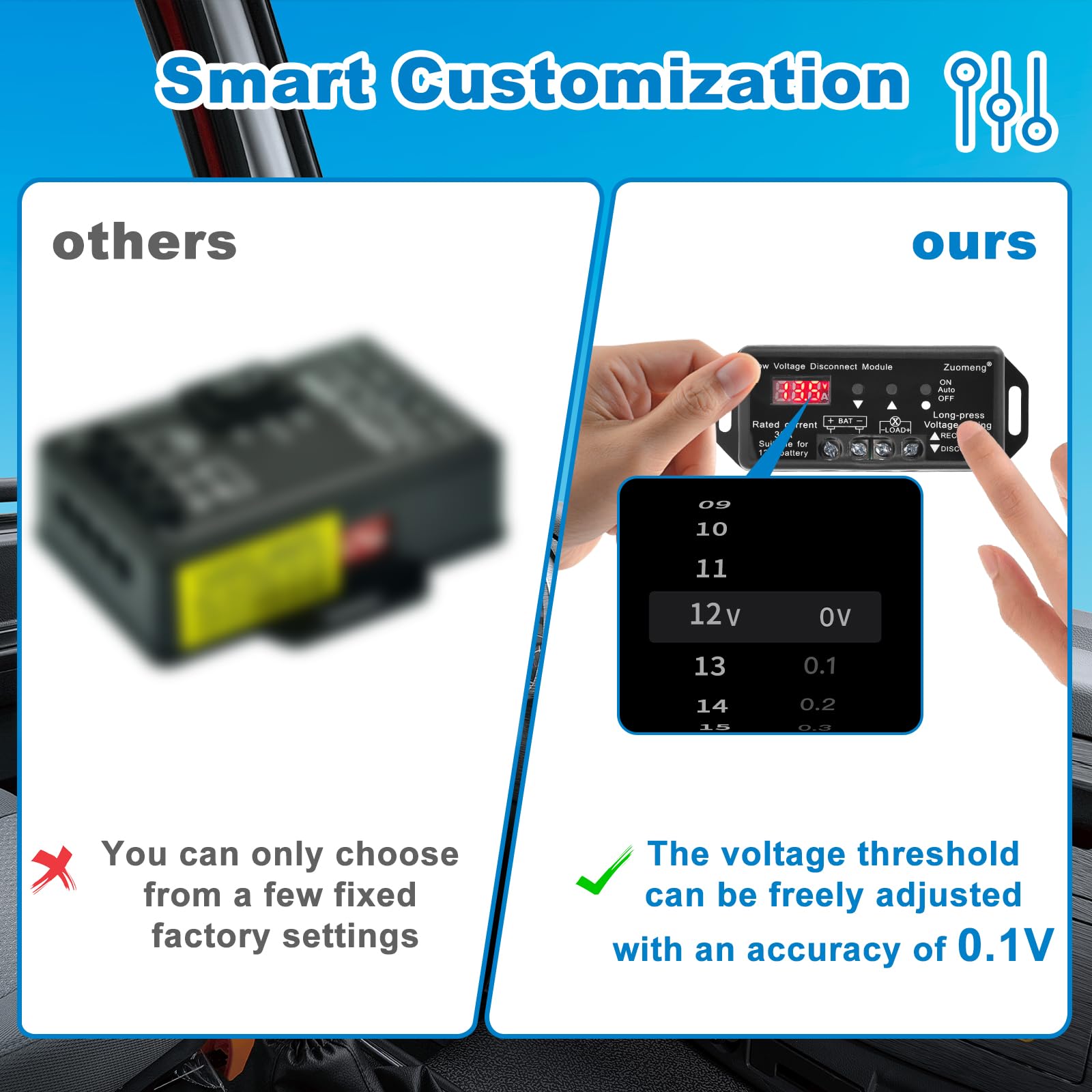 Snapklik.com : Zuomeng 12V 30A Low Voltage Disconnect Module