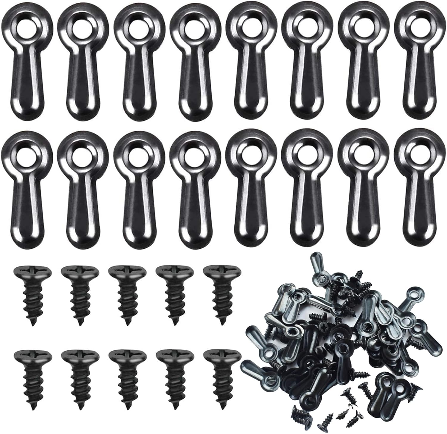 160Pcs Picture Frame Clips, Picture Frame Hangers, Picture Fixings ...