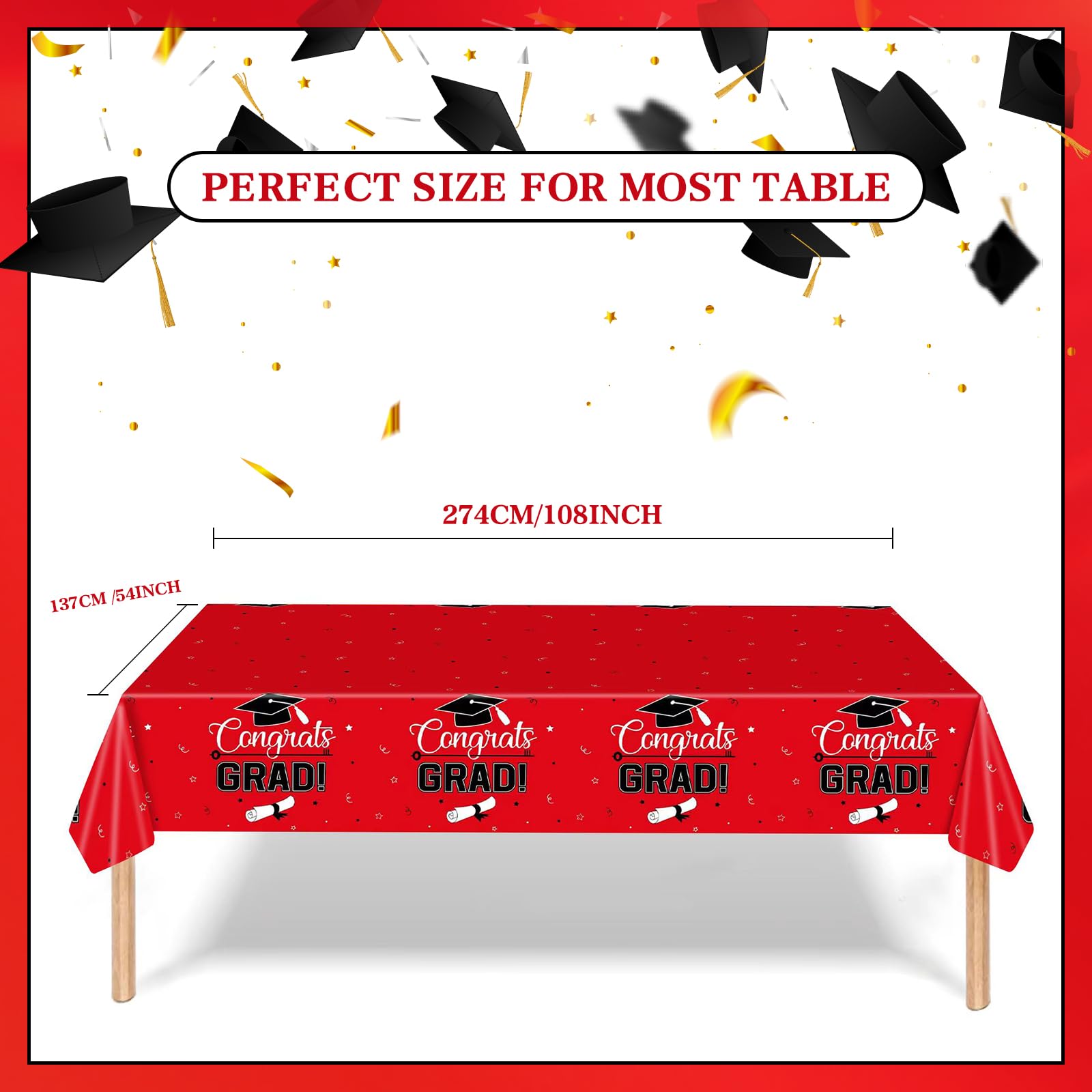 Snapklik.com : PULNCD 3 Pcs Graduation Tablecloth,2024 Graduation ...