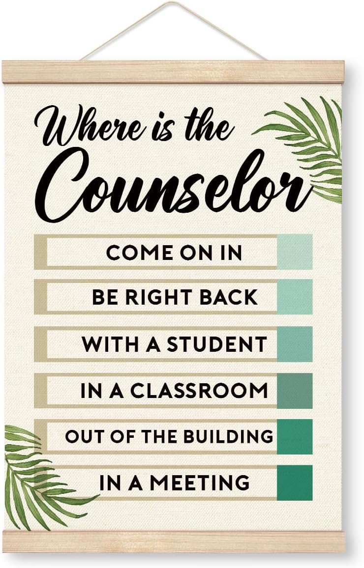 Amazon.com: Yxadu Counseling Decorations, Canvas Poster Wood Hanger ...