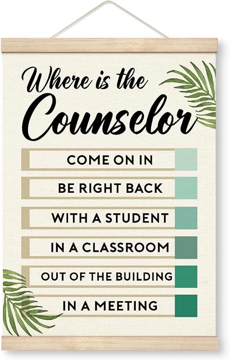 Amazon.com: Yxadu Counseling Decorations, Canvas Poster Wood Hanger ...