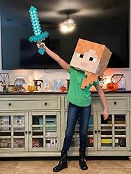 Amazon.com: Minecraft 12" Alex Head Costume Mask : Clothing, Shoes ...