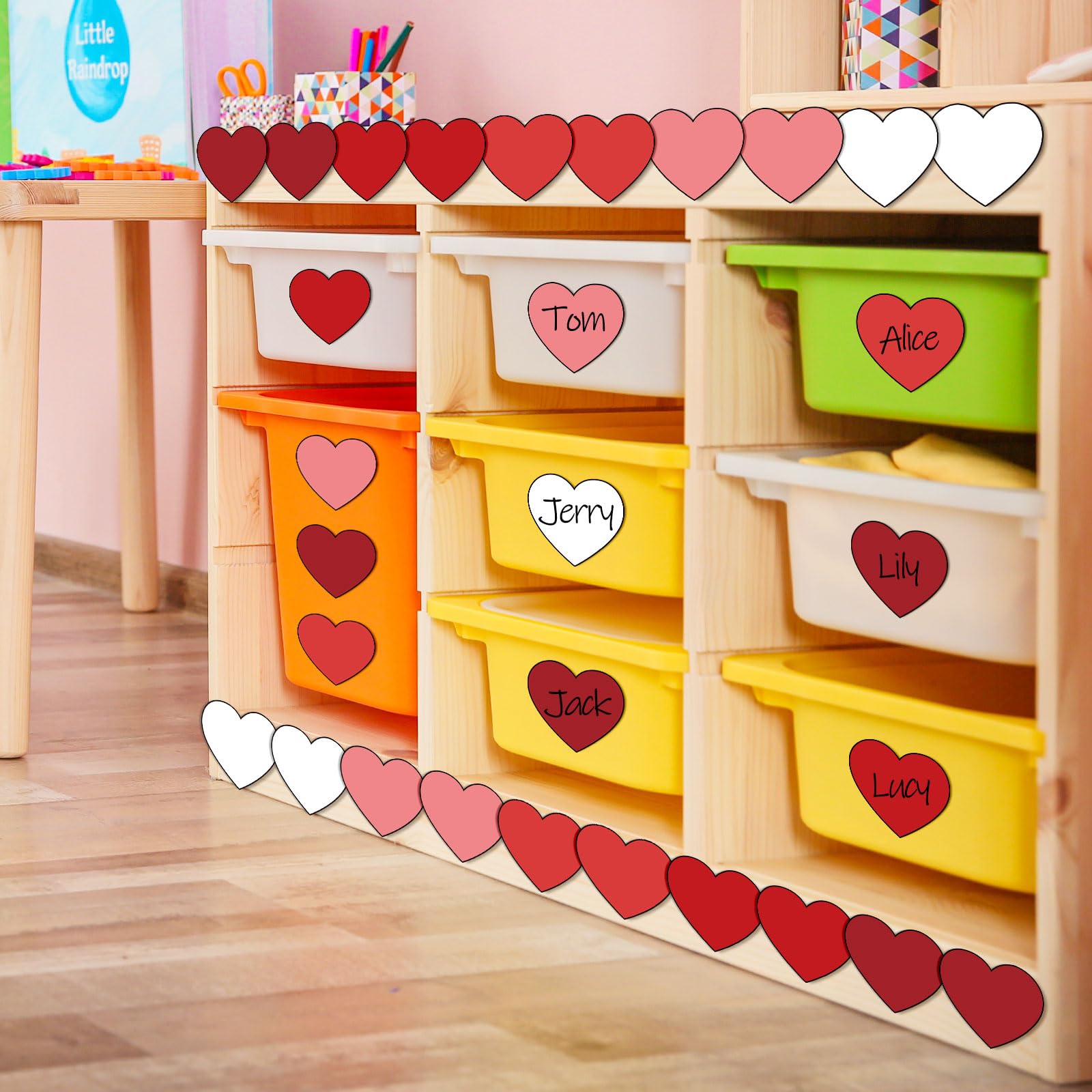 Snapklik.com : Whaline Valentines Day Heart Cutouts 5.9 Inch Red Pink ...