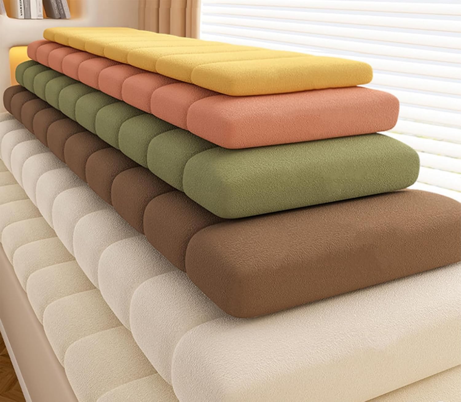 Custom Window Seat Cushion Indoor Plump Velvet Circle Fleece Customized ...