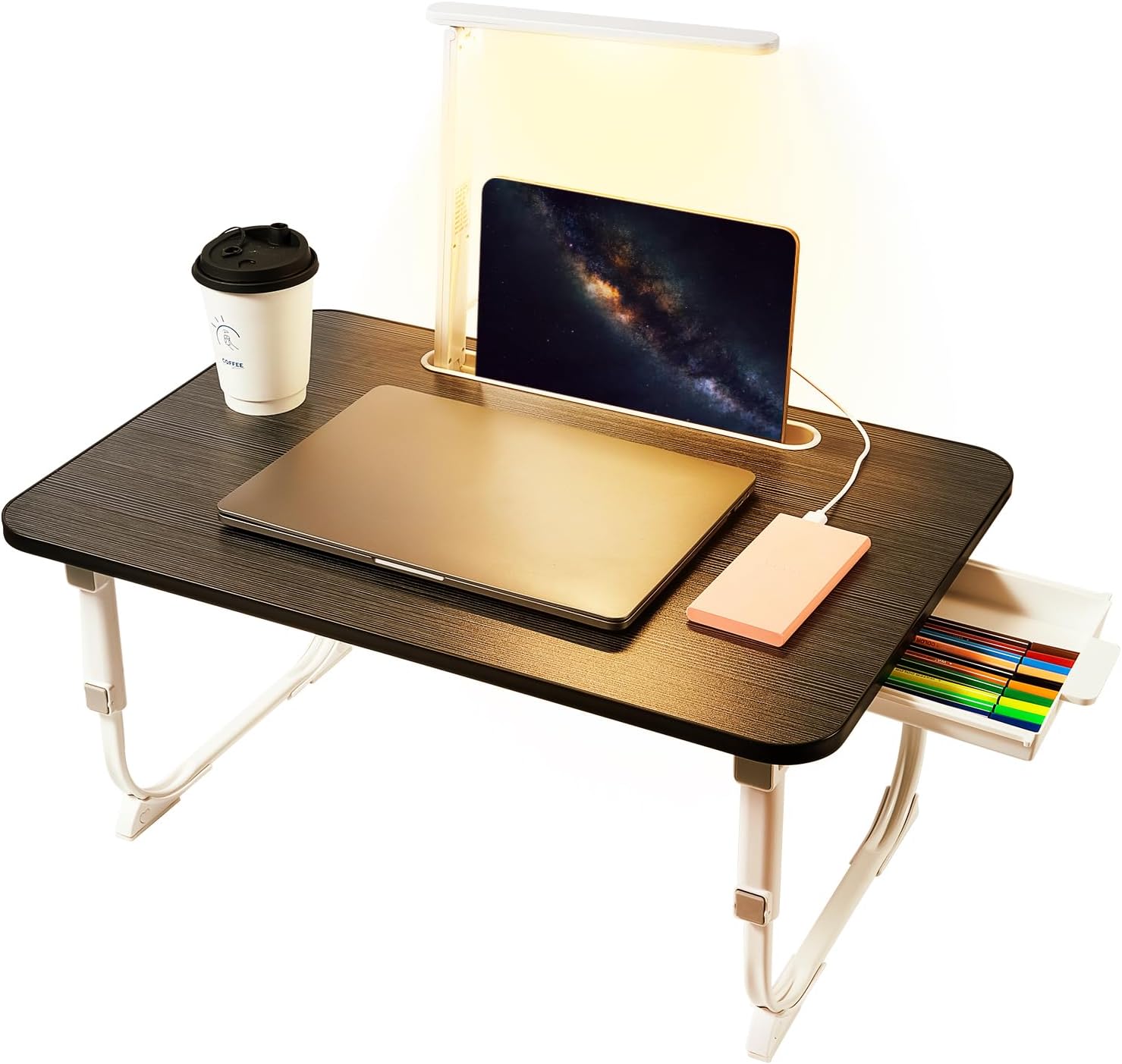 Amazon.com: DUCHIFAD Lap Desk, Laptop Desk with LED Light, Portable Bed ...