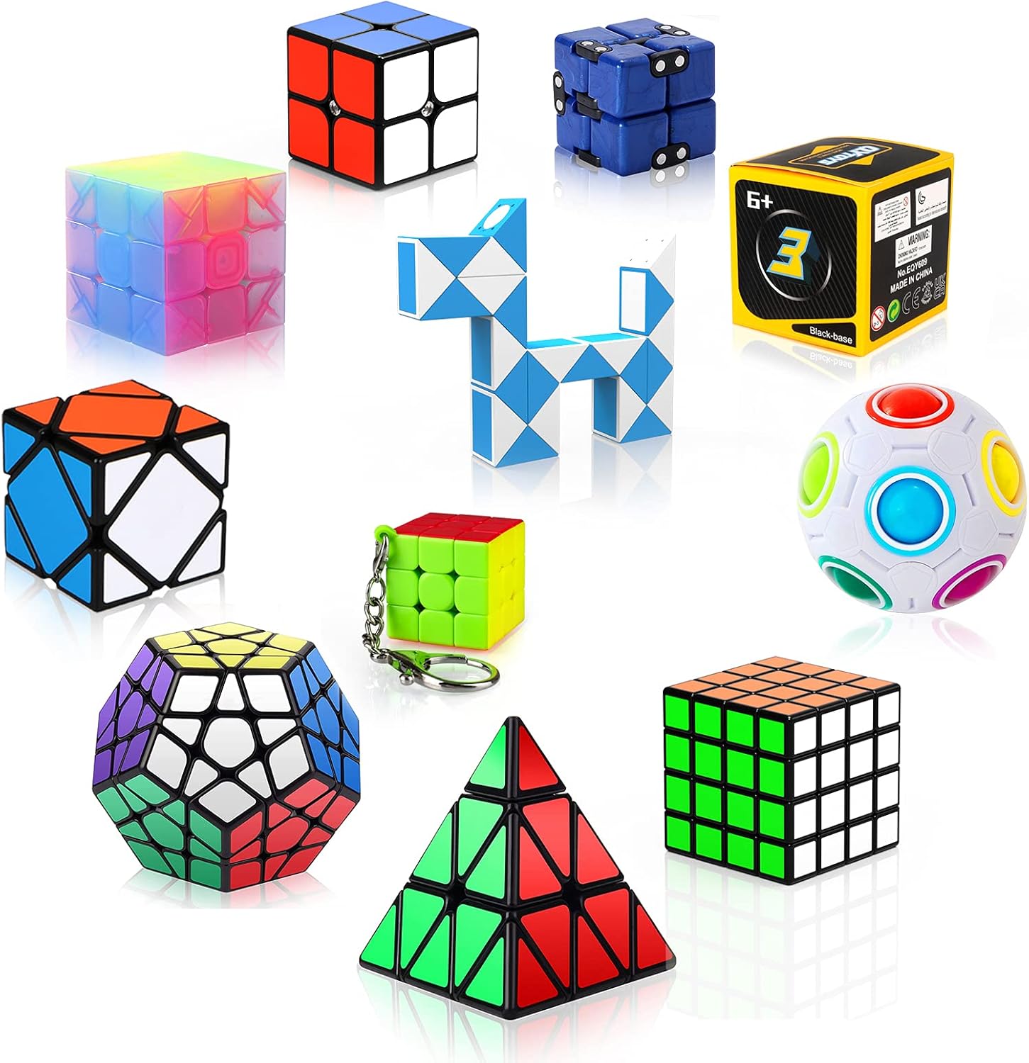 Vdealen Magic Cube Set,11 Pack Puzzle Cube Set Smooth Puzzle Toys Easy ...