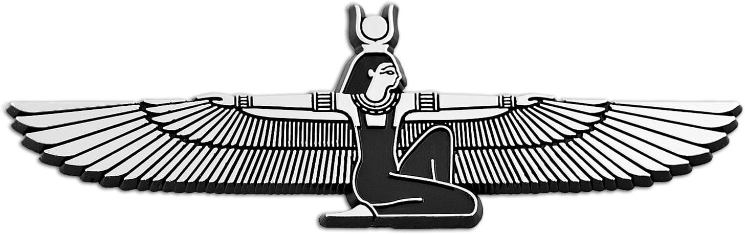 Amazon.com: Winged Isis Plastic Auto Emblem - [Silver][5 3/4'' x 2 ...