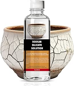Sodium Silicate Solution for Pottery - Creates a Crack Texture on The ...