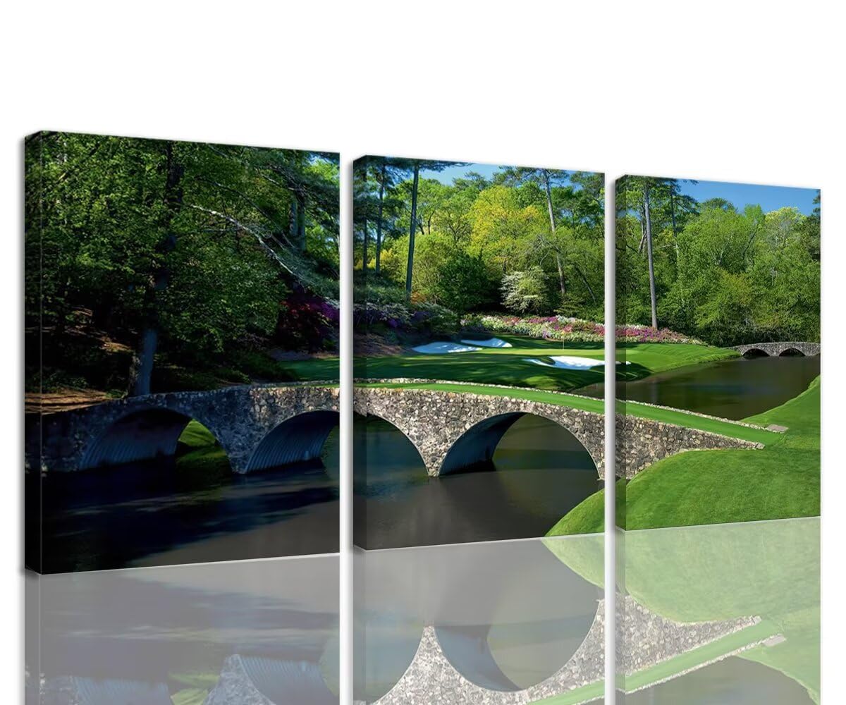 Amazon.com: Augusta National Golf Course Wall Art for Living Room ...