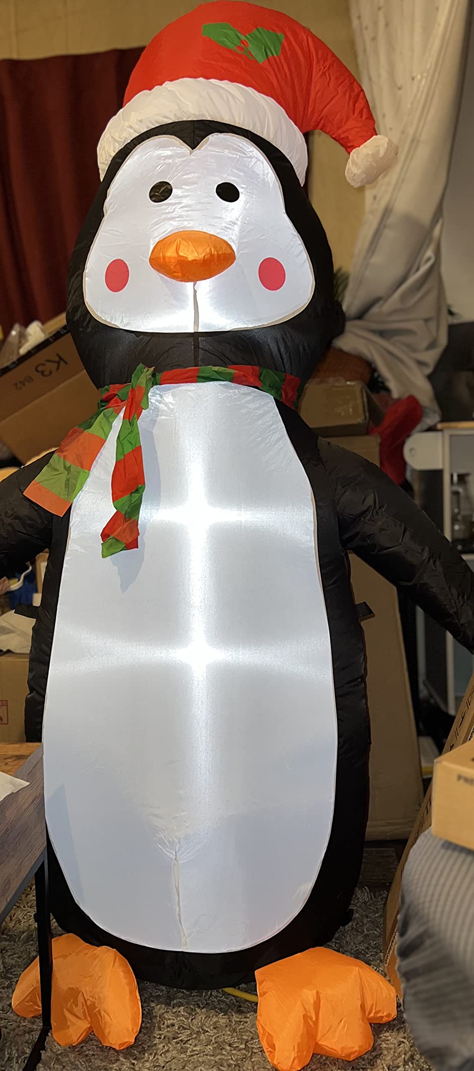 $7/mo - Finance Buheco Penguin Inflatable Christmas yard decorations ...