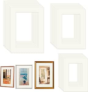 Roosea 24 Pcs Picture Mounts for Frames, Picture Mounts, Photo Mounts ...