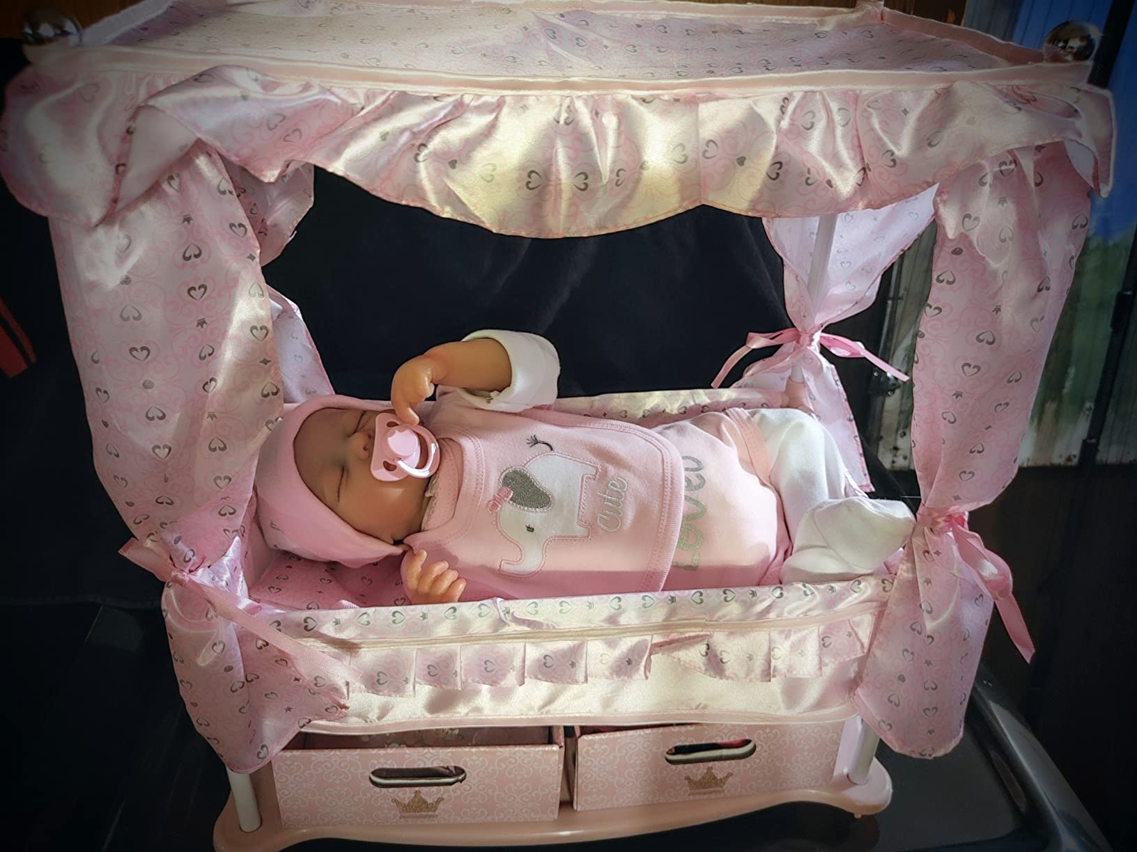 Amazon.com: Princess Pink Doll Bed : Toys & Games