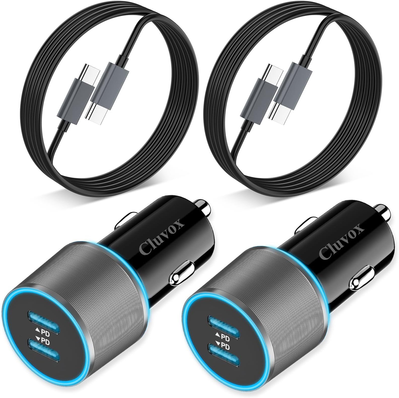 Amazon.com: 2 Pack 40W Fast USB C Car Charger Adapter for iPhone 16/15 ...