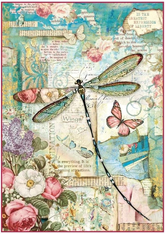 Stamperia International KFT Wonderland Dragonfly Rice Paper ...