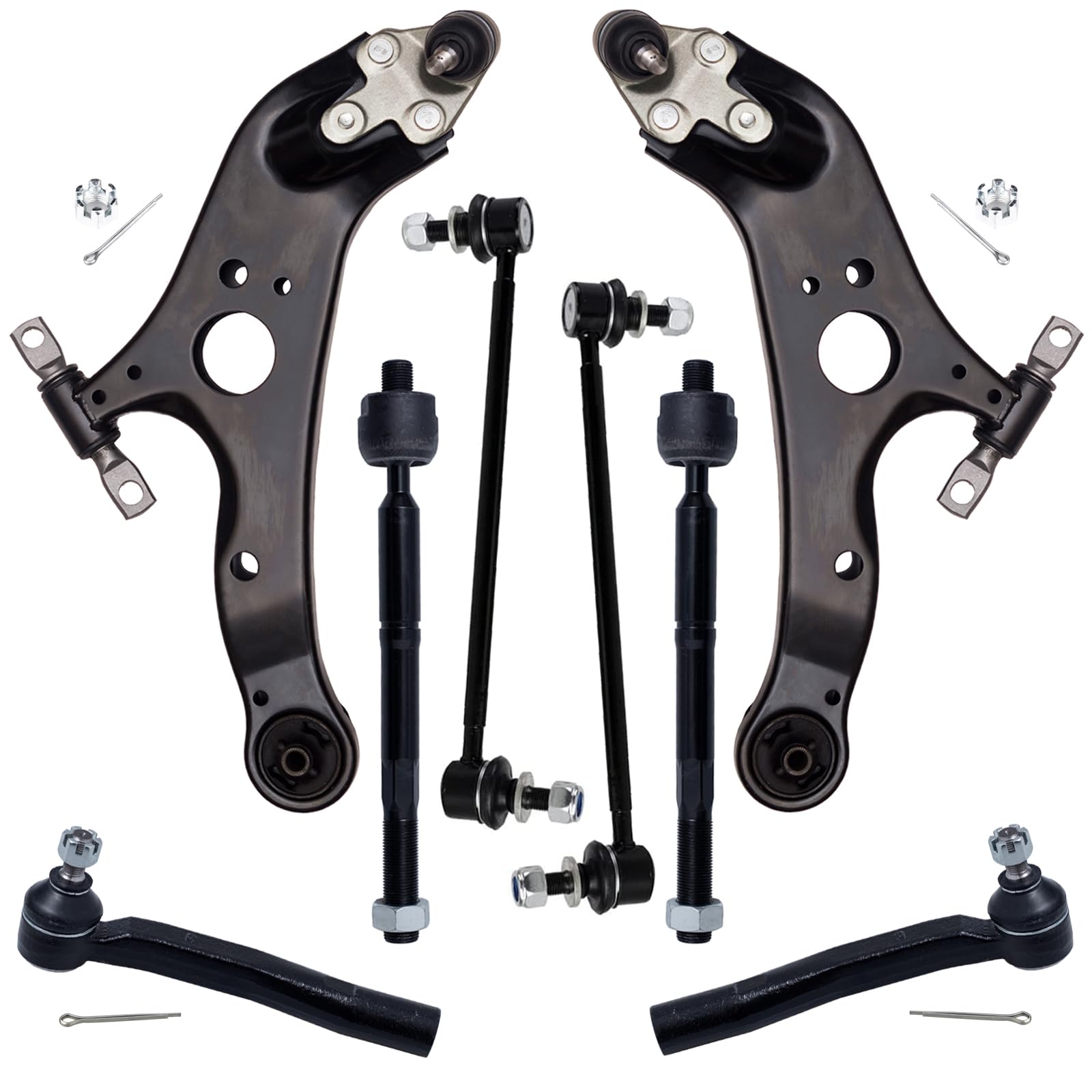 Amazon.com: AUQDD 8Pc Front End Suspension Kit Fit For 2011-2020 To-yota Sienna, 2 Lower Control ...
