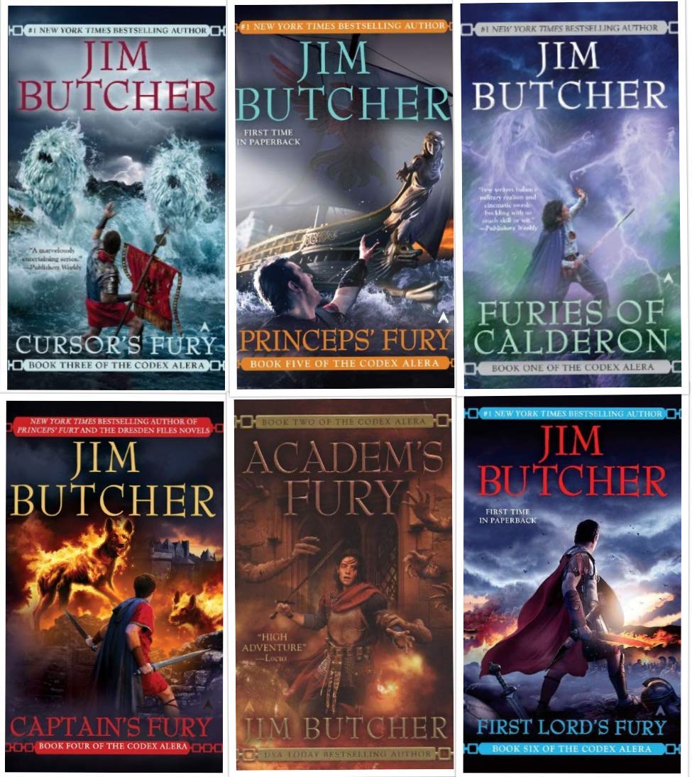 Codex Alera Book Series 6 Books Collection Set by Jim Butcher (Furies ...