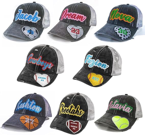 Amazon.com: Baseball Cap Custom Embroidery Text Sport Ball Logo ...