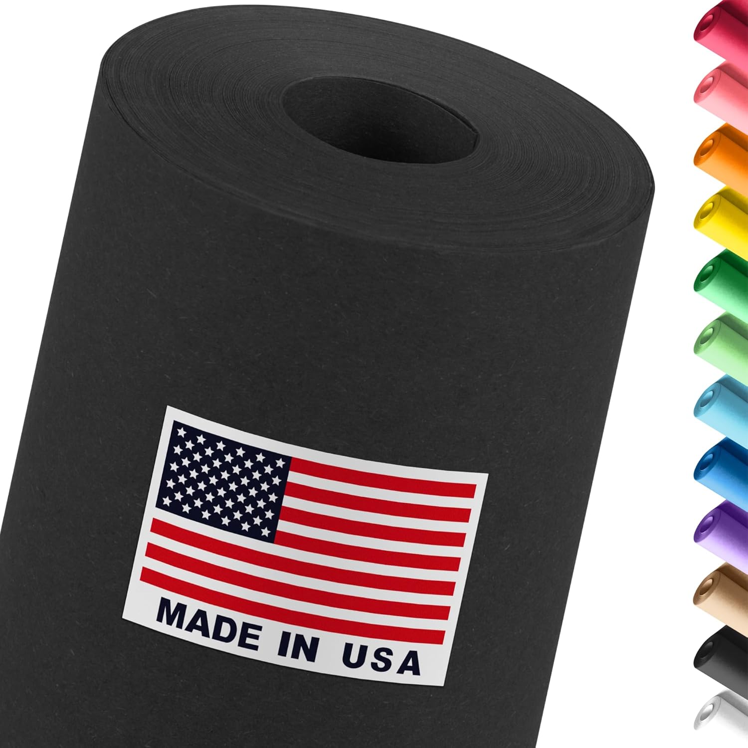 Amazon.com: Paclord 18" x 1200" (100 ft) Black Construction Paper Roll ...