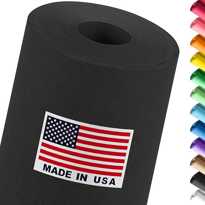 Amazon.com: Paclord 18" x 1200" (100 ft) Black Construction Paper Roll ...