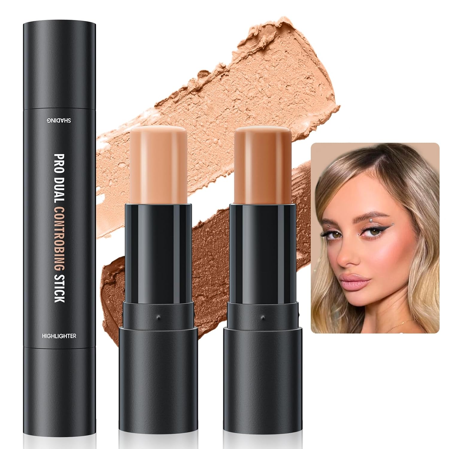 Amazon.com: Double-End Contour Stick Highlighter Stick - Long-Lasting ...