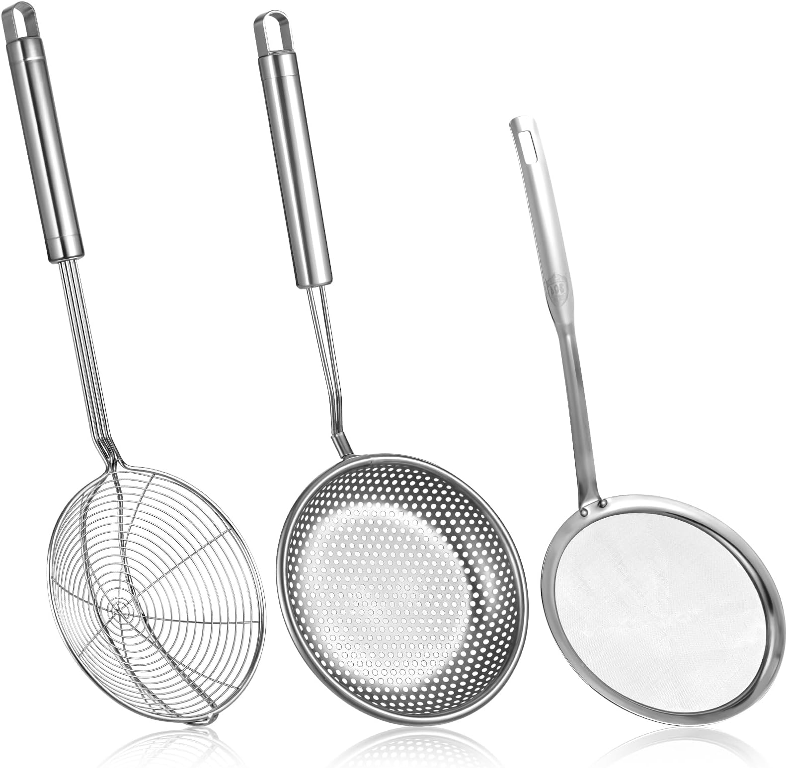 Amazon.com: Spider Strainer & Skimmer Spoon Set, 3-Piece Stainless ...