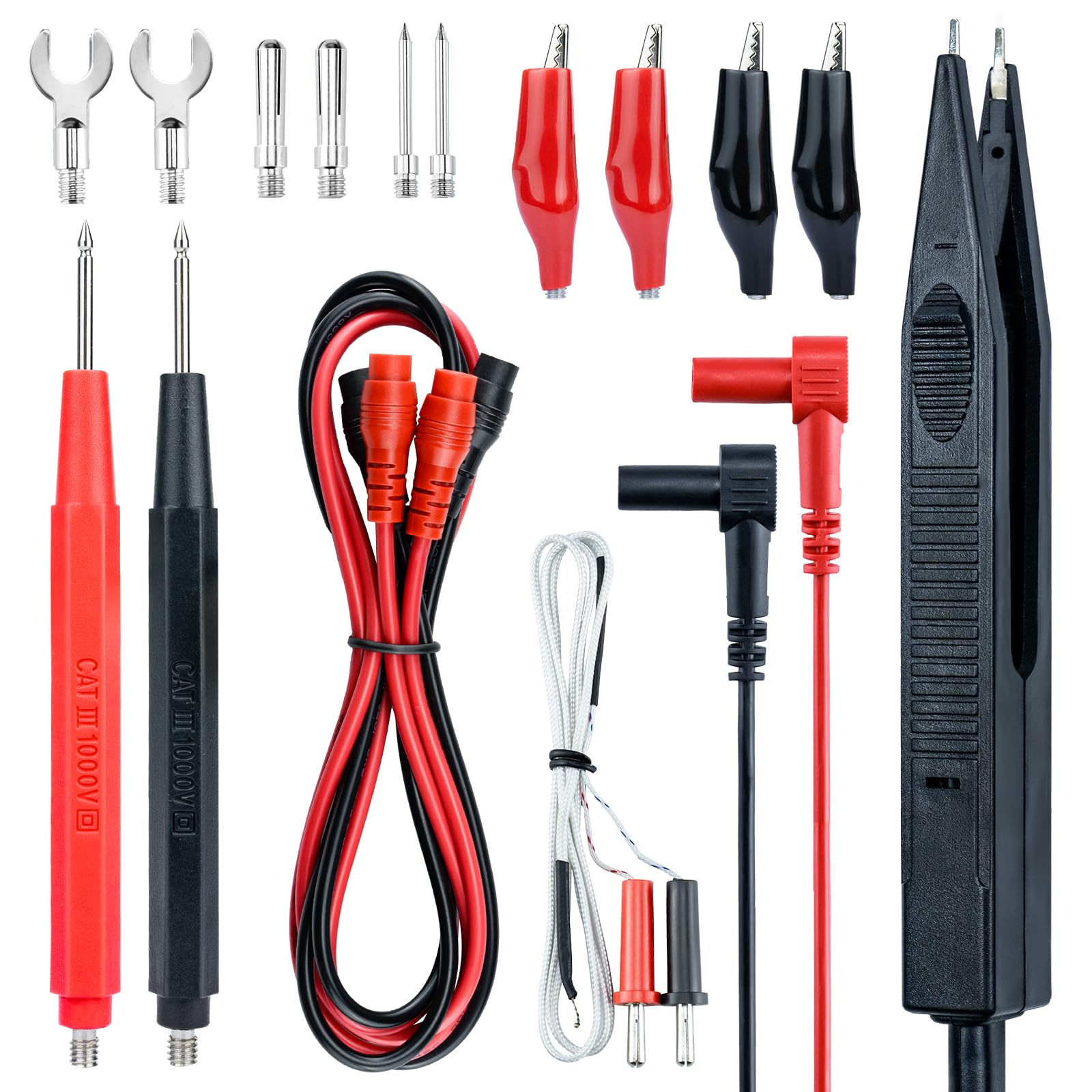 Electrical Multimeter Test Leads Set with Alligator Clips Test Hook ...