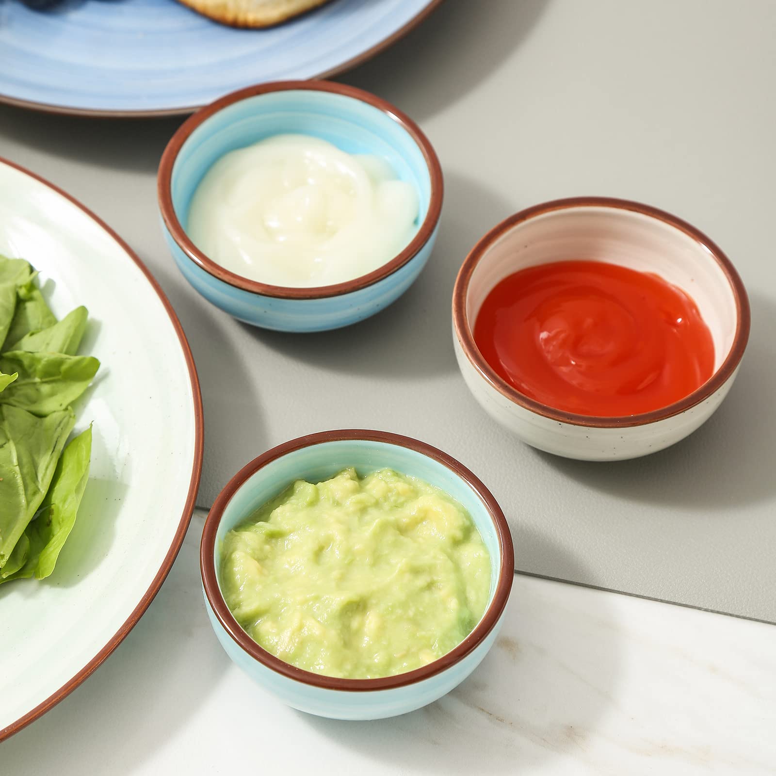 Snapklik.com : Ceramic Dipping Bowls, 2.7 Oz Soy Sauce Dish Set, 3 Inch ...