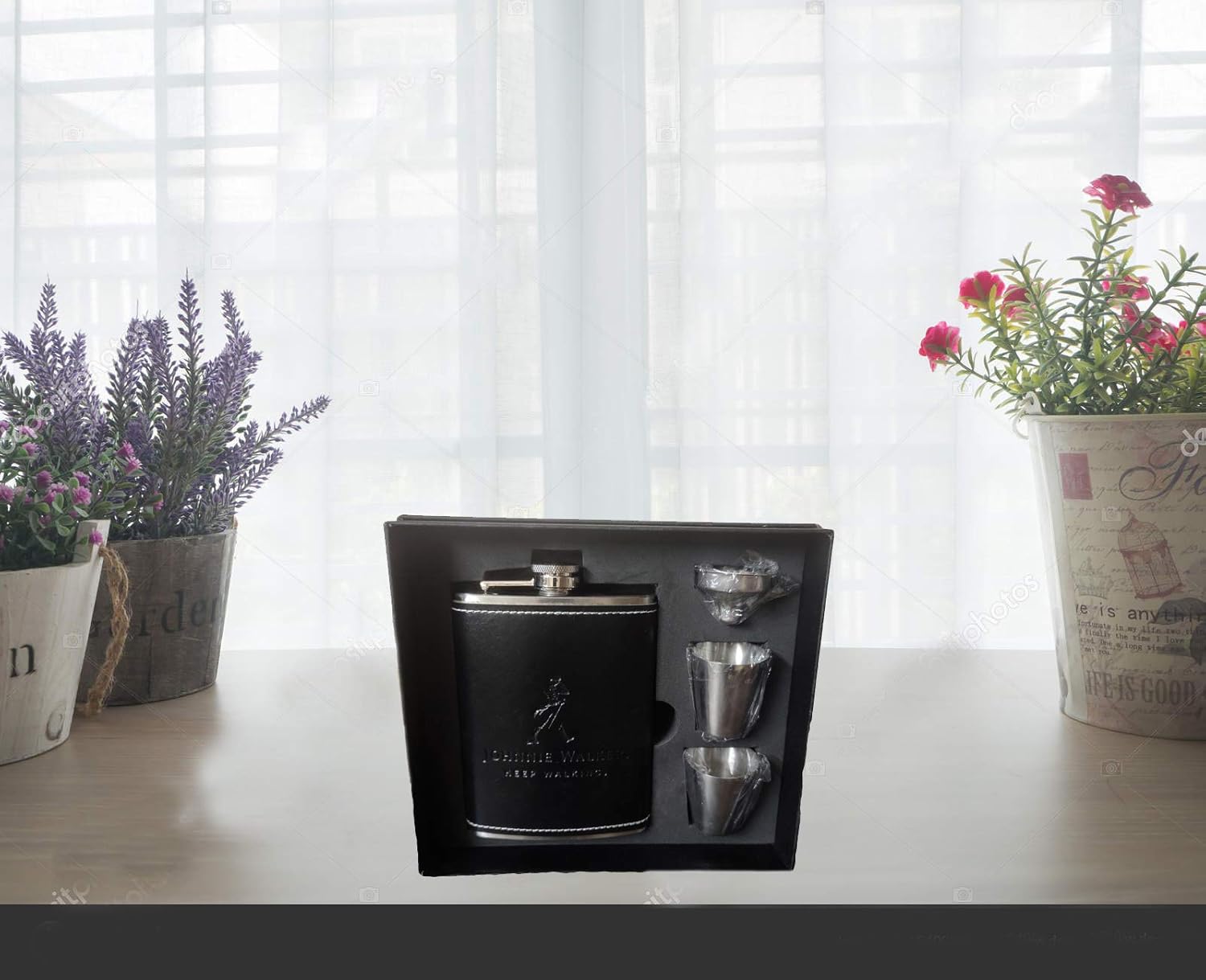 Buy LIGHTER HOUSE New Stainless Steel 8oz (236 ml) Hip Flask Set with ...