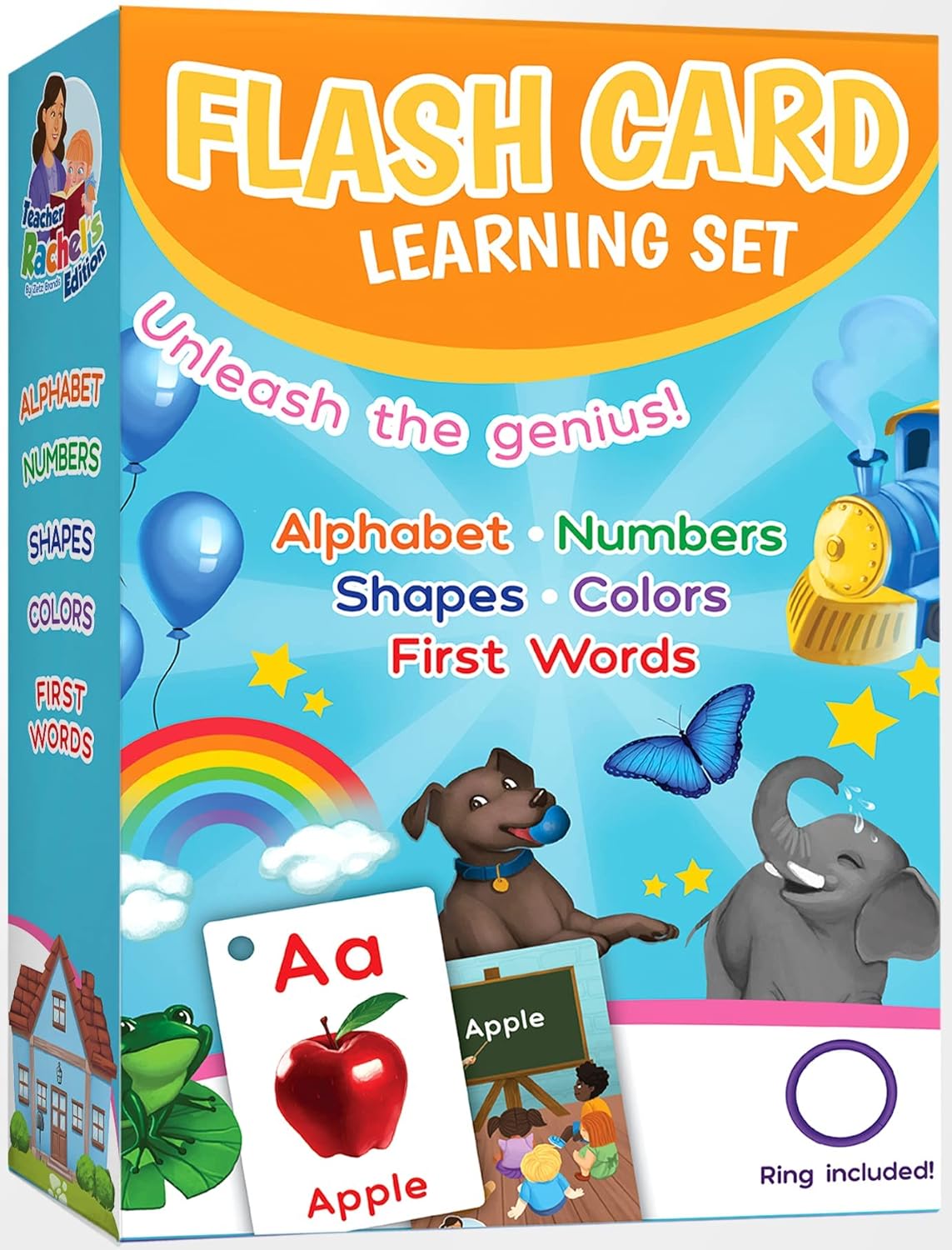 Amazon.com: Teacher Rachel's Flashcard Set - First Words, Alphabet ...